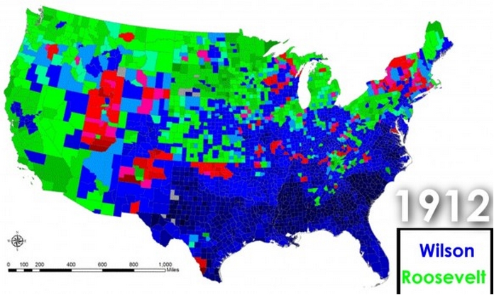 Galileo Feynman: 112 Years of U.S. Elections as Shown in Voting Maps