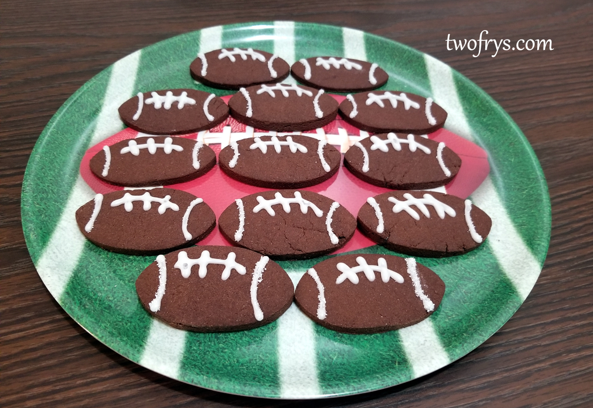 Two Frys: Gluten Free Chocolate Football Cookies