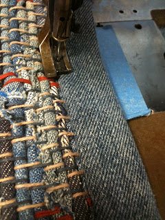 Daisy Hill Weaving Studio: Sett Solutions and Binding a Denim Rag Rug