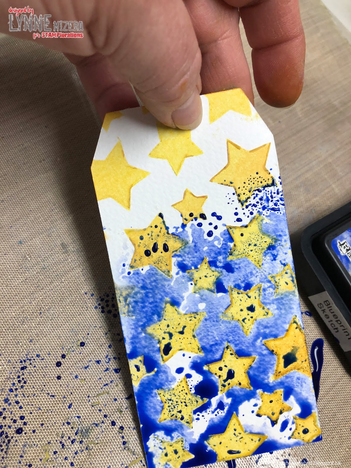 Lynne's Art World: Playing With Stencils, Distress Inks and Micro Glaze ...