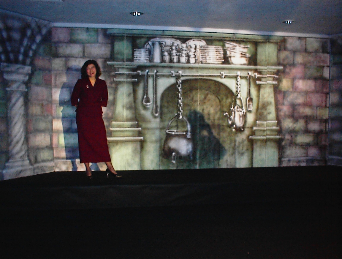 Sandra Galda's Oil Painting: Sandra's Murals and Theater Set Design.