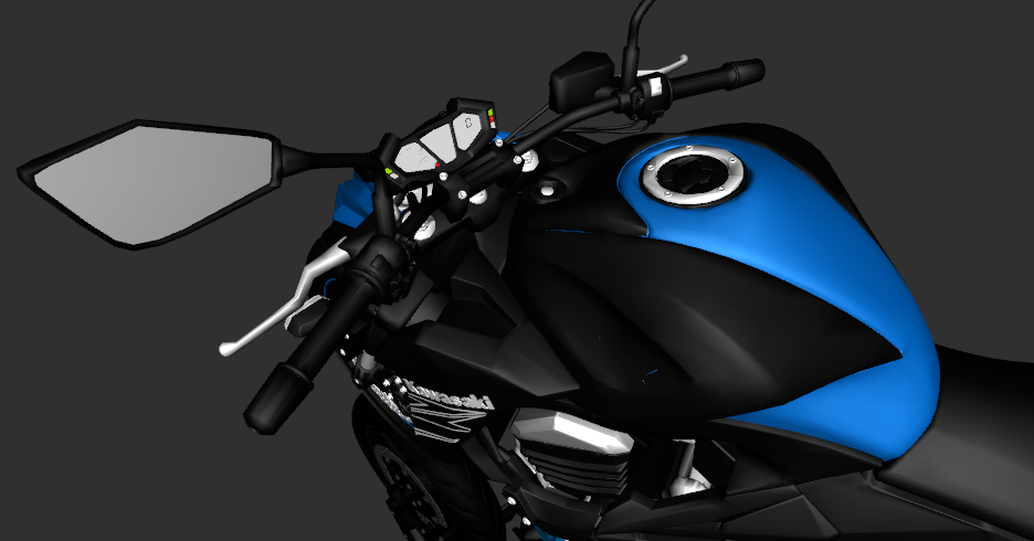 Kawasaki Z800 2017 Para PC Fraco - ImVehFt e Mão Ativa - P3D Mods