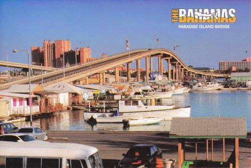 Beautiful Travel Postcard: Paradise Island Bridge (The Bahamas)