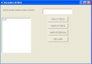 Belajar Listbox Menggunakan Visual Basic 6.0 - Sandiawan_Irpan