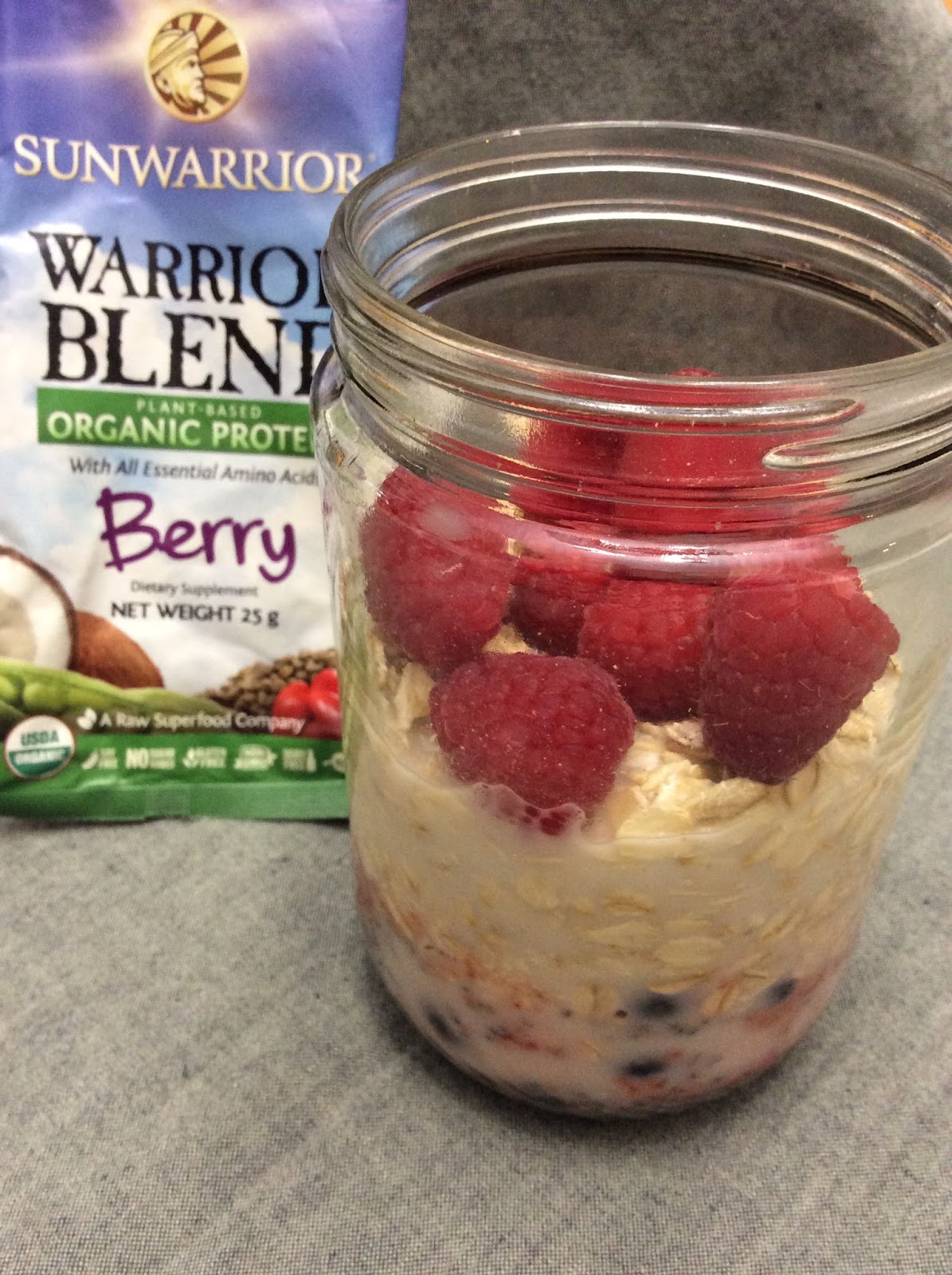 Healthy Recipe Variations: Berry Overnight Oats Featuring SunWarrior