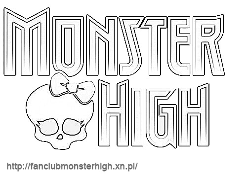 Kolorowanki Monster High: Logo Monster High-kolorowanka