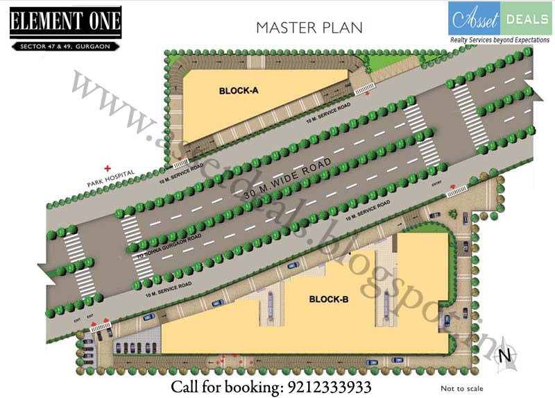 Floor Plans - Satya Element One 9212333933 Sector 47 & 49 Gurgaon