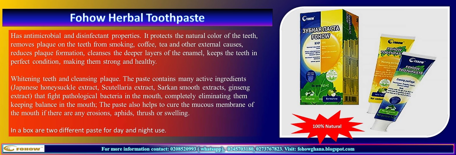 Fohow Products in Ghana (Accra, Kumasi) Guifei Bao, Xueqinfu (Blood ...