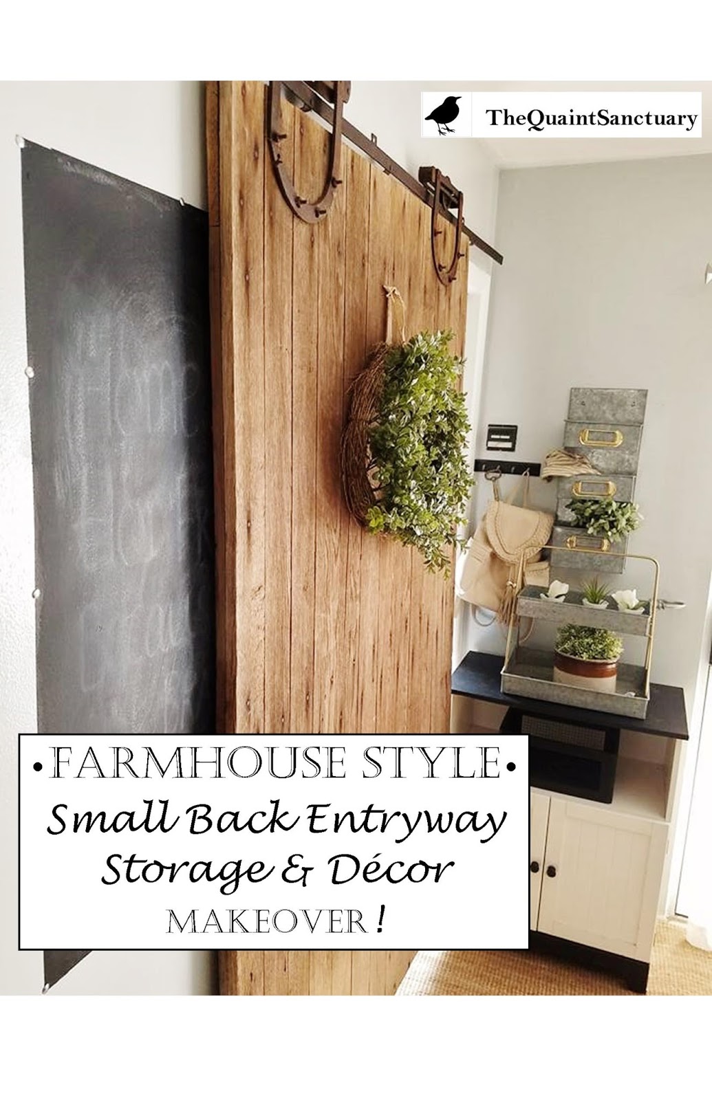 The Quaint Sanctuary: { DIY Farmhouse Style Back Entryway Makeover for ...