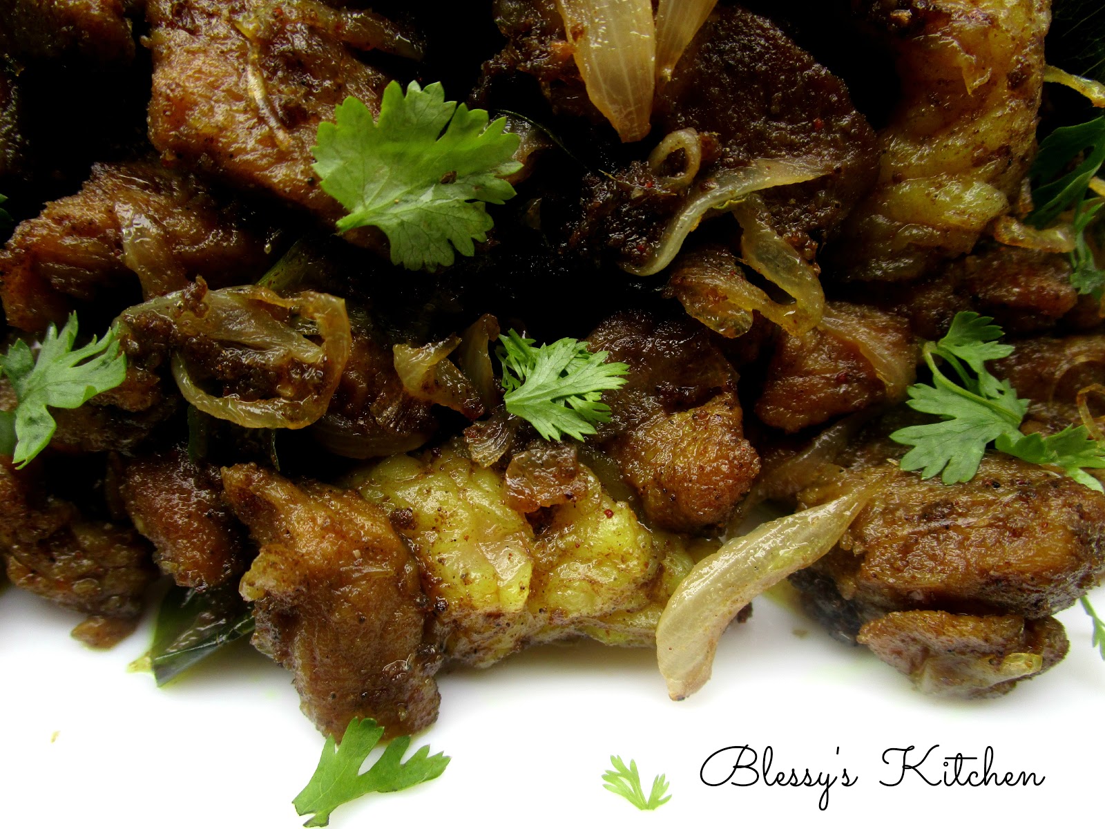 Blessy's Kitchen: Pepper Mutton Fry / Peppery Mutton