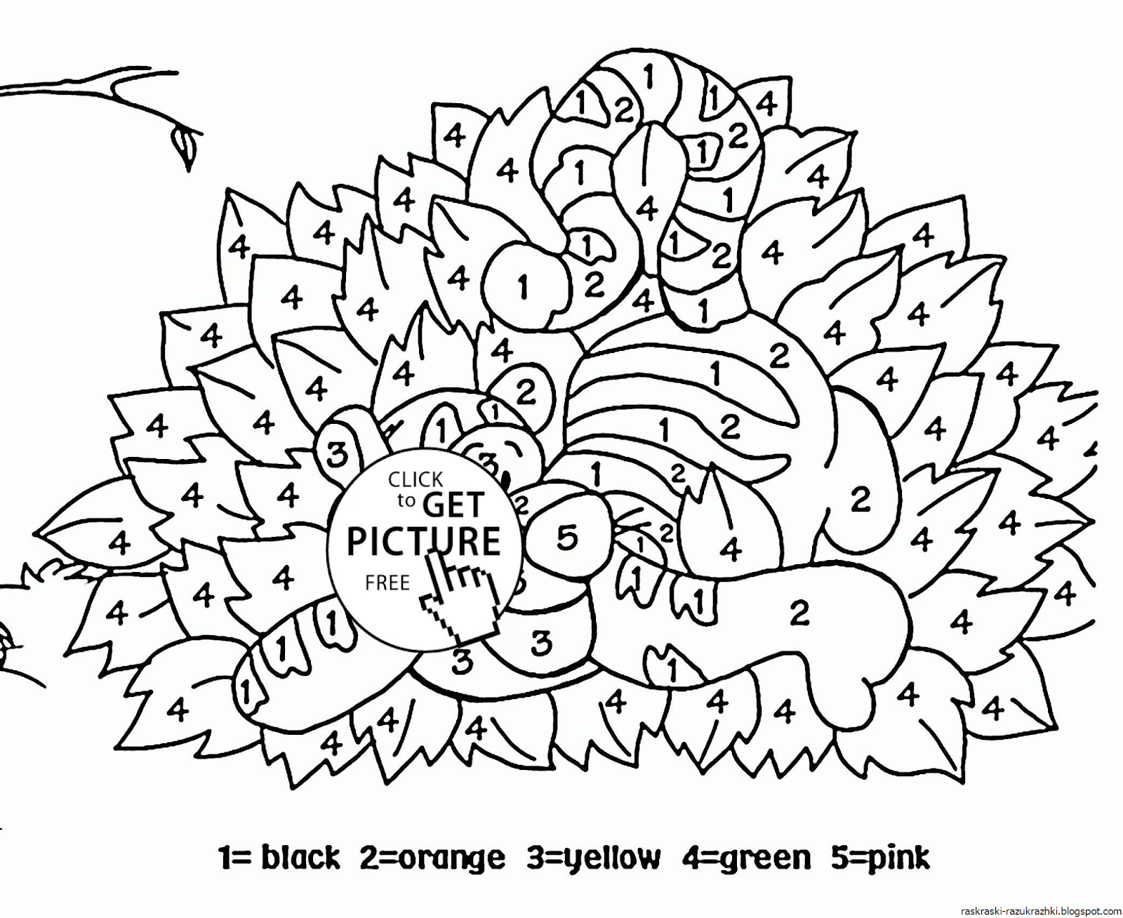 Разукрашки С Цифрами Для Детей 7 Лет