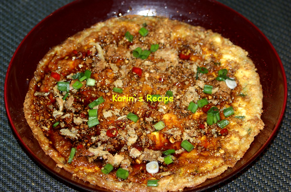 Karin's Recipe: Tahu Telur (Tofu & Bean Sprout Omelette)