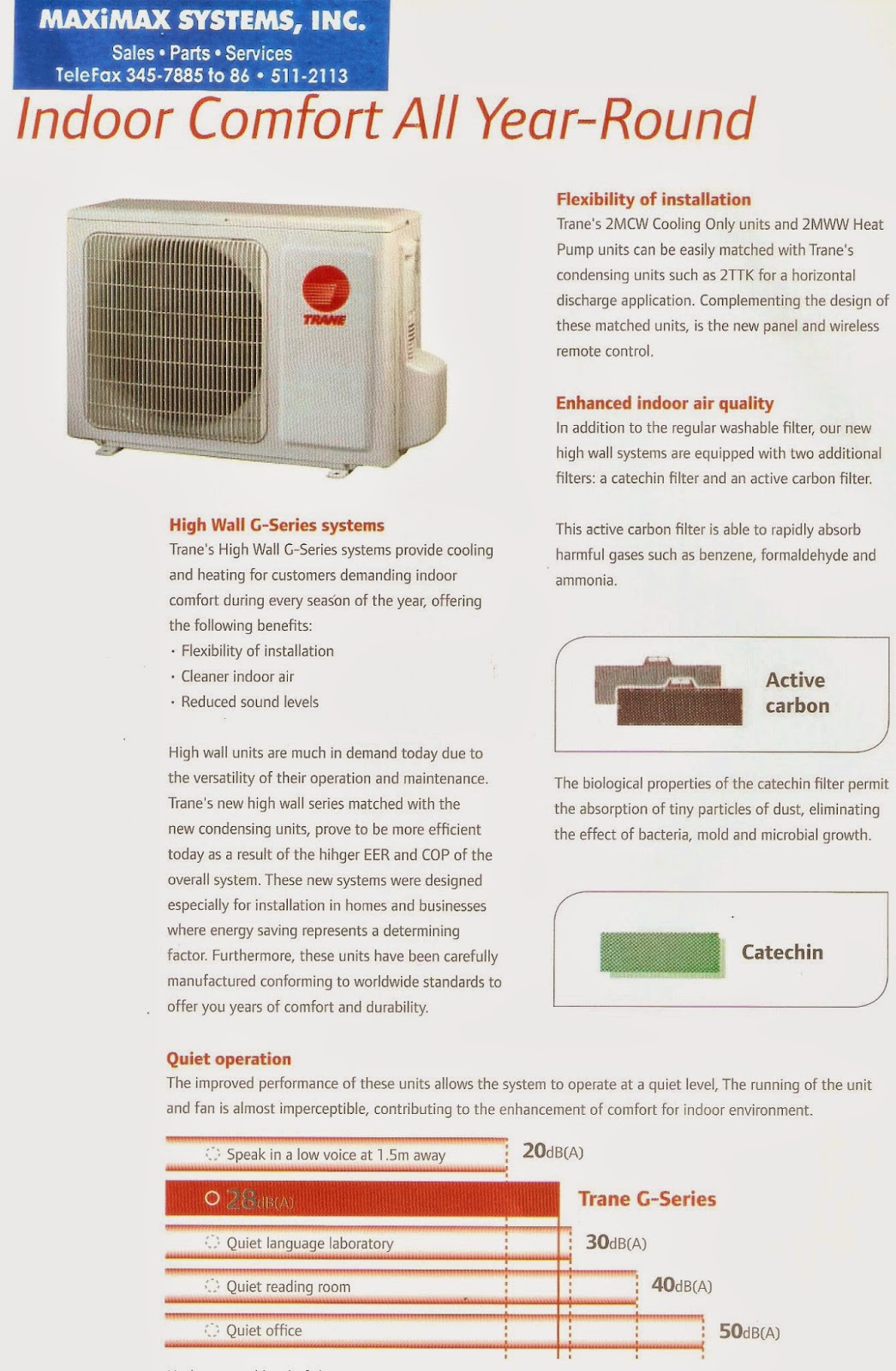MaximaxSystems.com: TRANE SPLIT WALL AIR CONS - BASIC