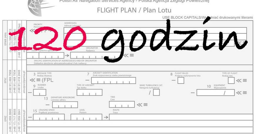 Jak wcześnie można składać plan lotu?