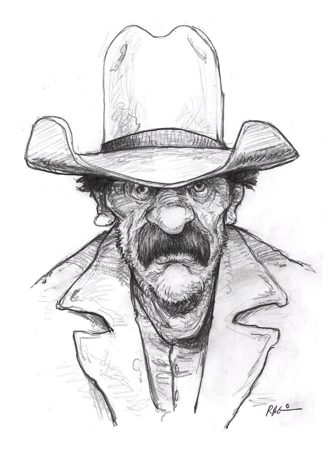 RAGO Art Illustration: Western sketch