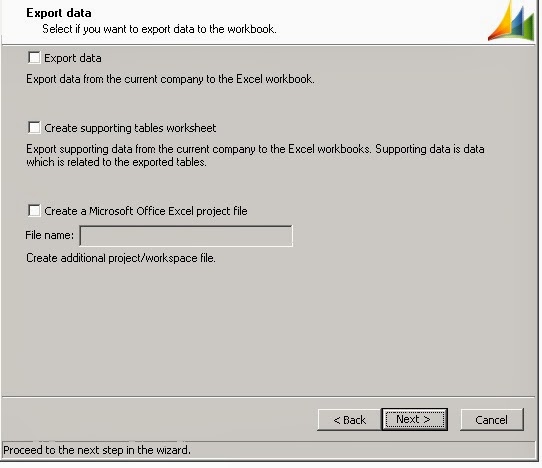 Step by step to Export table template in axapta using Excel Template ...