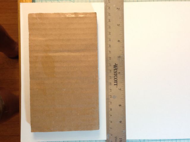 Making a Base for a Little Cardboard House - Paper Glitter Glue