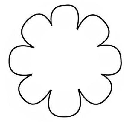 Flower Template For Coloring - Flower Coloring Page