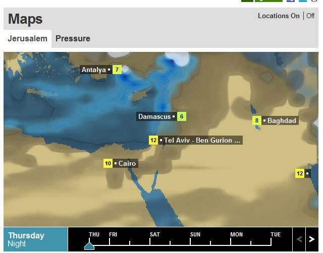 BBC Weather doesn't think Jerusalem is in Israel ~ Elder Of Ziyon ...