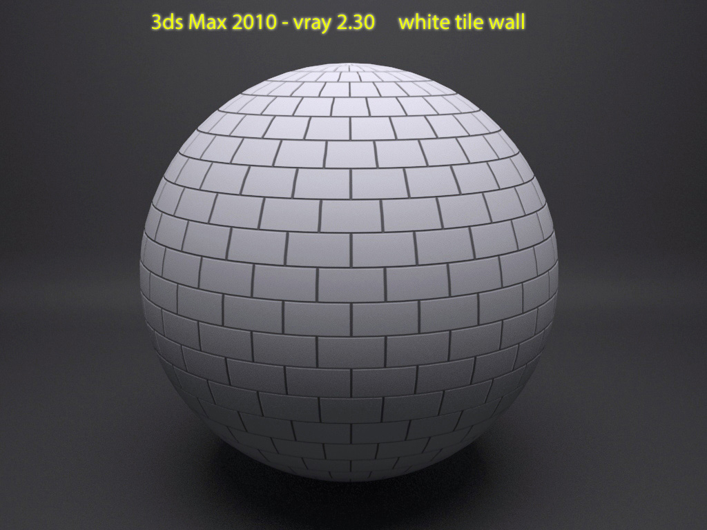Professional 3dModels: Material white tile wall vray 3ds Max 2010