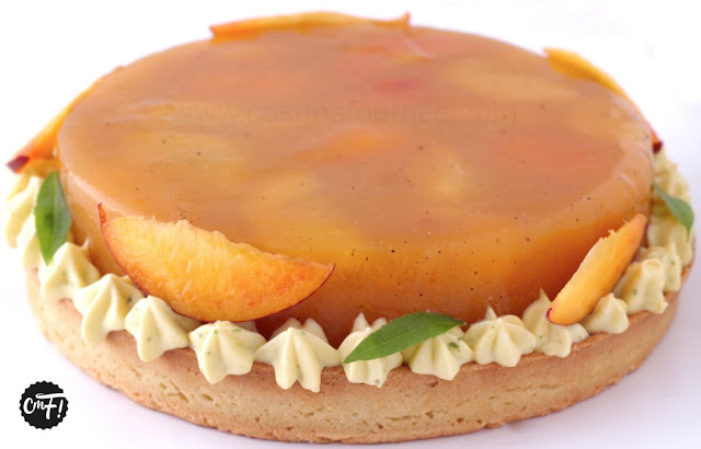 La tarte aux pêches royale de Jeffrey Cagnes