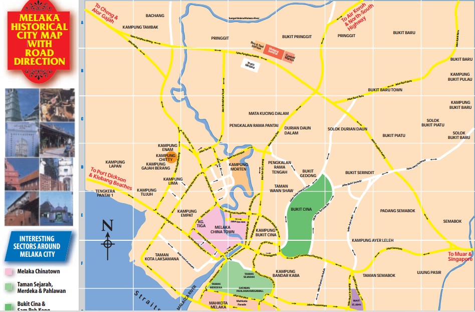 Cuti-cuti Melaka: malacca city map
