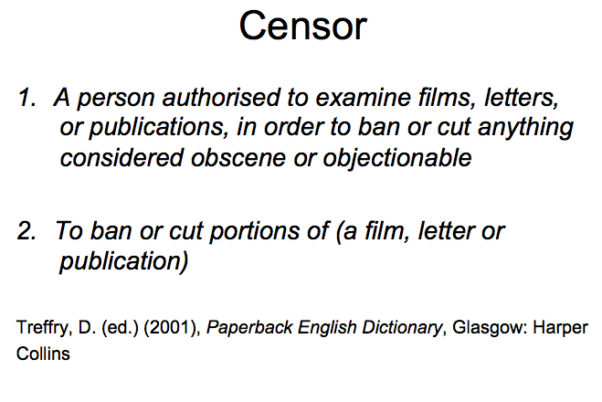 Contextual & Theoretical Studies: CTS Lecture 9 - Censorship and Truth