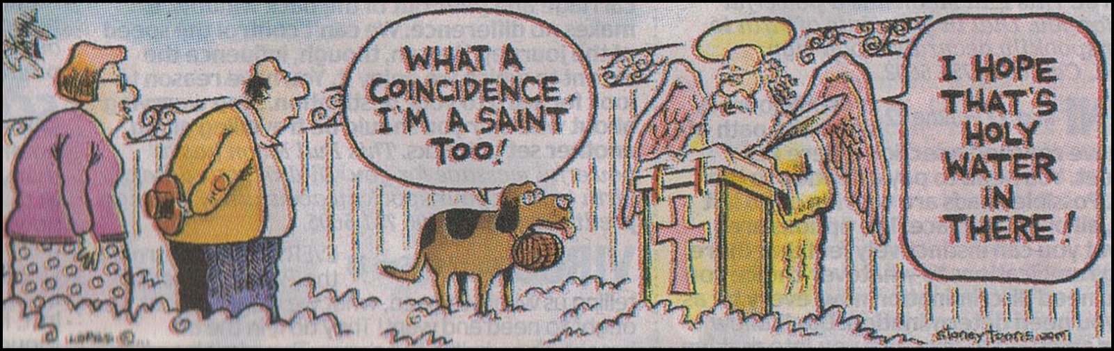 67 Not Out: The Two Saints Coincidence Cartoon