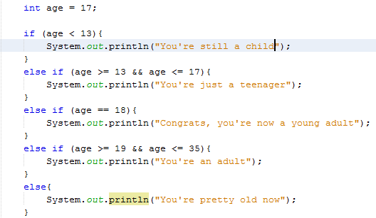 Conditional Logic in java ~ Program in Java - Java Examples, Interview ...