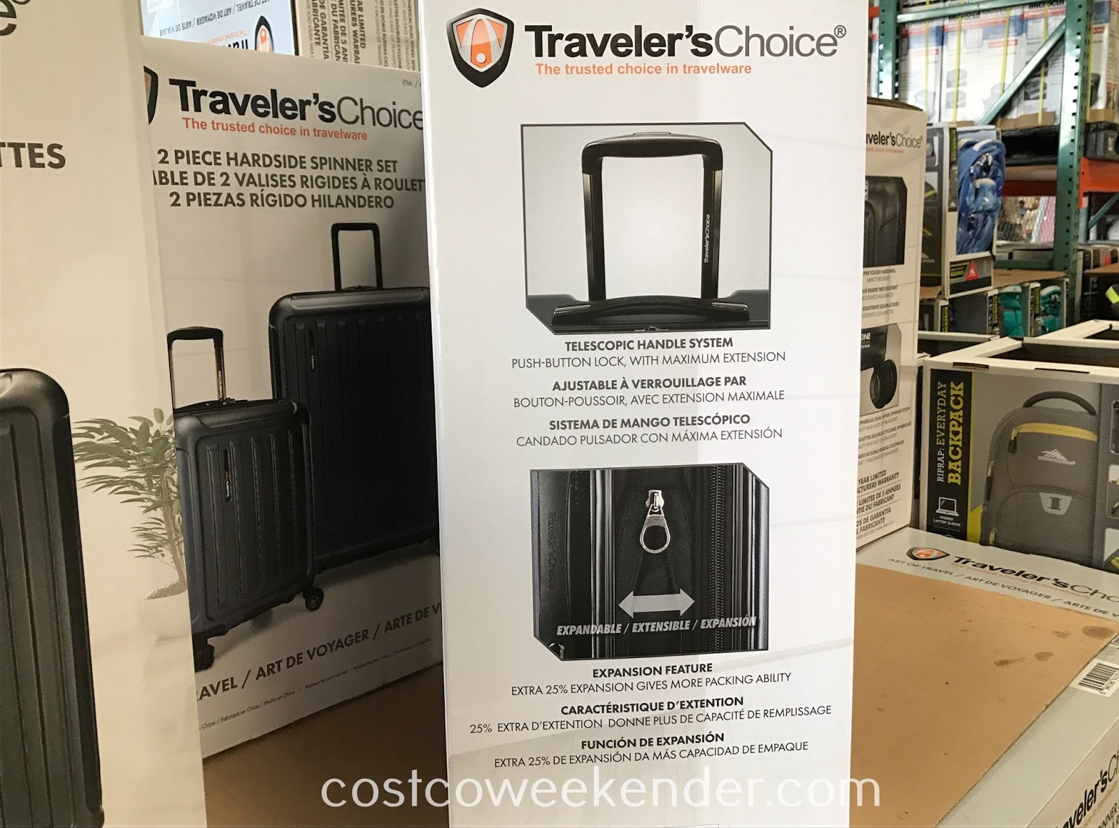 Traveler's Choice Art of Travel 2 Piece Hardside Spinner Set | Costco ...
