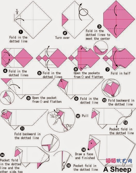 origami sheep instructions diagrams ~ easy origami instructions for ...