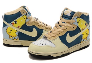 High Tops Nike SB Dunk : Nike Dunks Pokemon Pikachu High Tops For Men Cheap