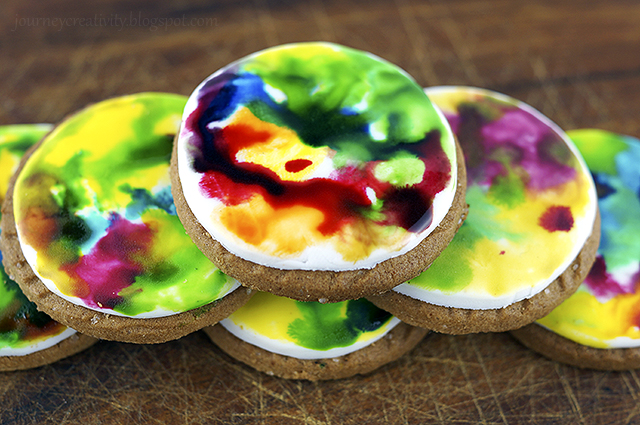 Colorful paint cookies - Journey into Creativity