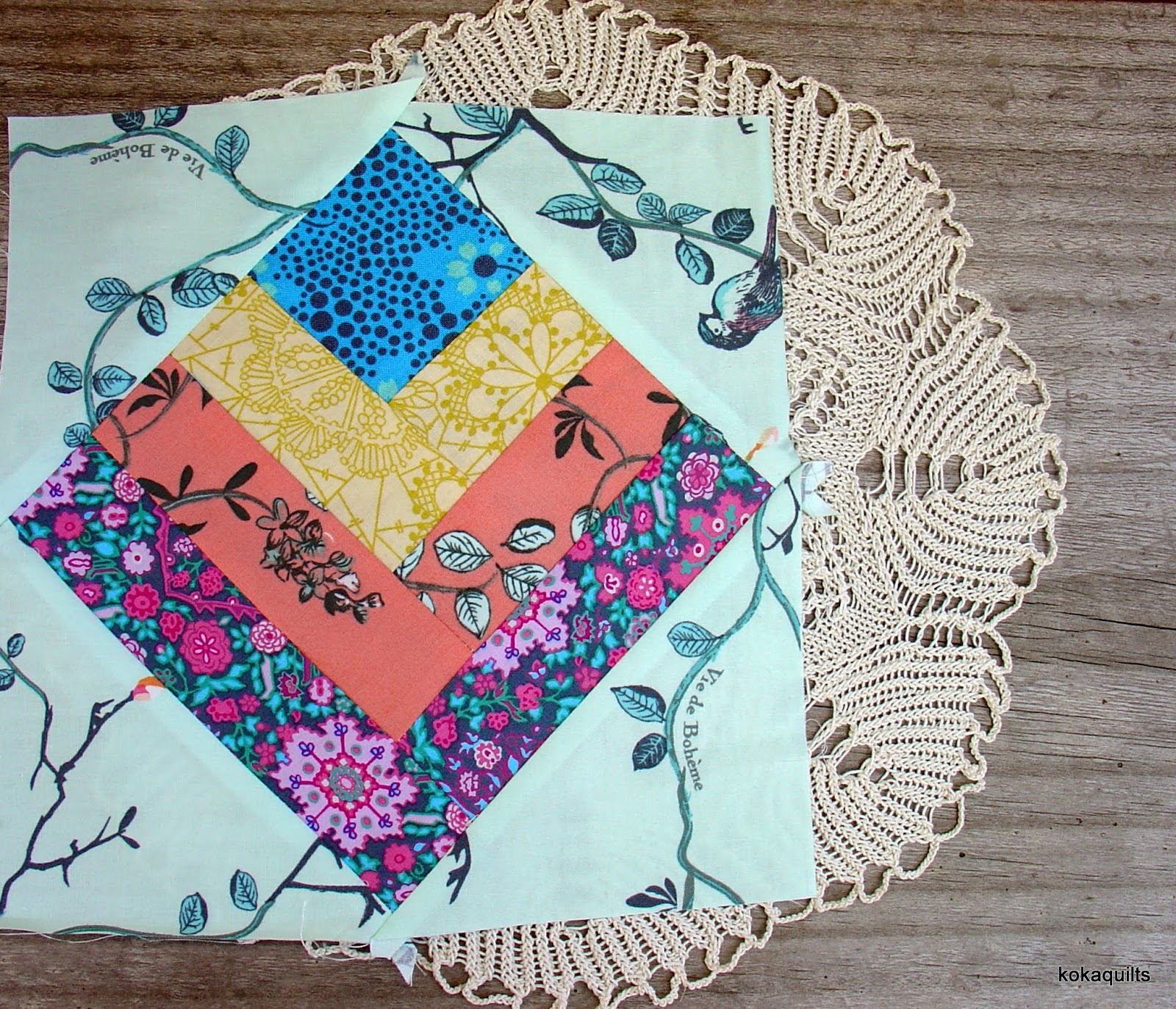 Kokaquilts: boho patchwork quilt {progress pics}