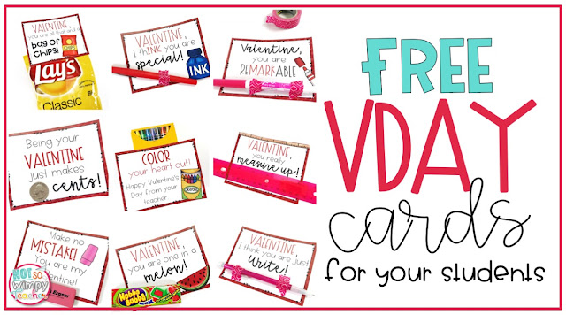 FREE Valentines for Your Students - Not So Wimpy Teacher