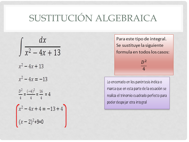 calculo integral : Solución de integrales indefinidas reducibles a ...