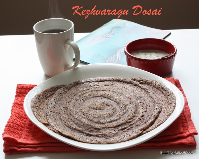 Sandhiya's Cookbook: Ragi Dosai | Finger millet Dosa | Kezhvaragu Dosai ...