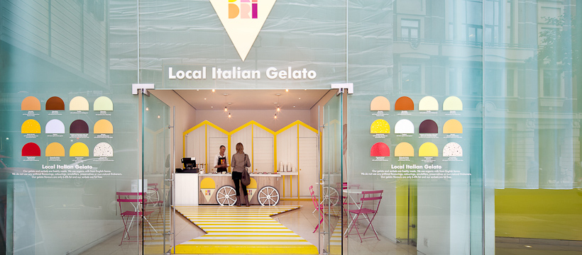 {BLACK. WHITE. YELLOW.}: Dri Dri Gelato Stand in London