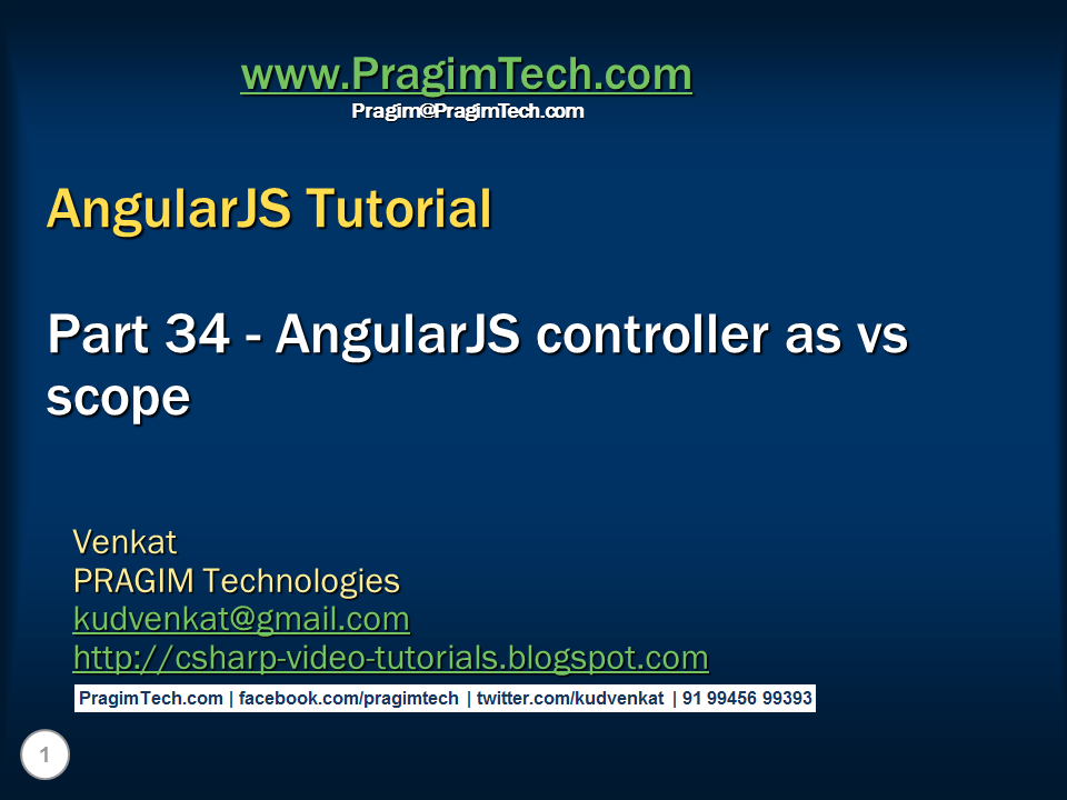 Sql server, .net and c# video tutorial: AngularJS controller as vs scope