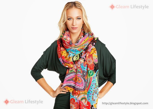How to tie a lovely stole across neck and on head | Gleam Lifestyle