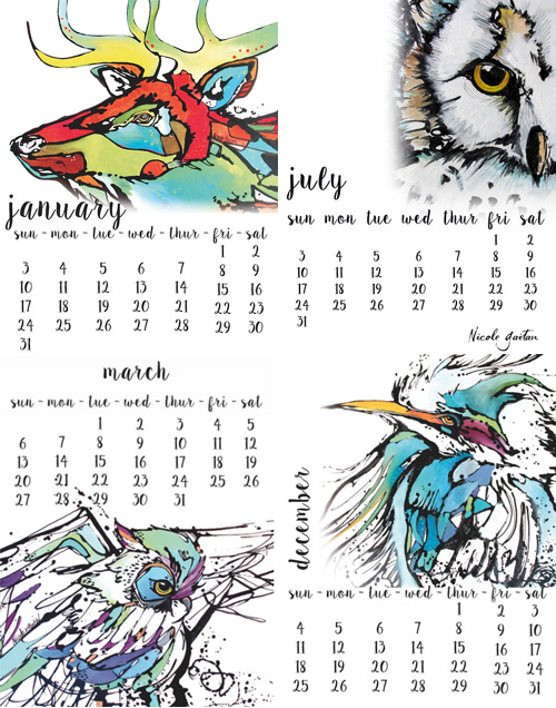 My Owl Barn: 2016 Calendar Round-Up Part-I