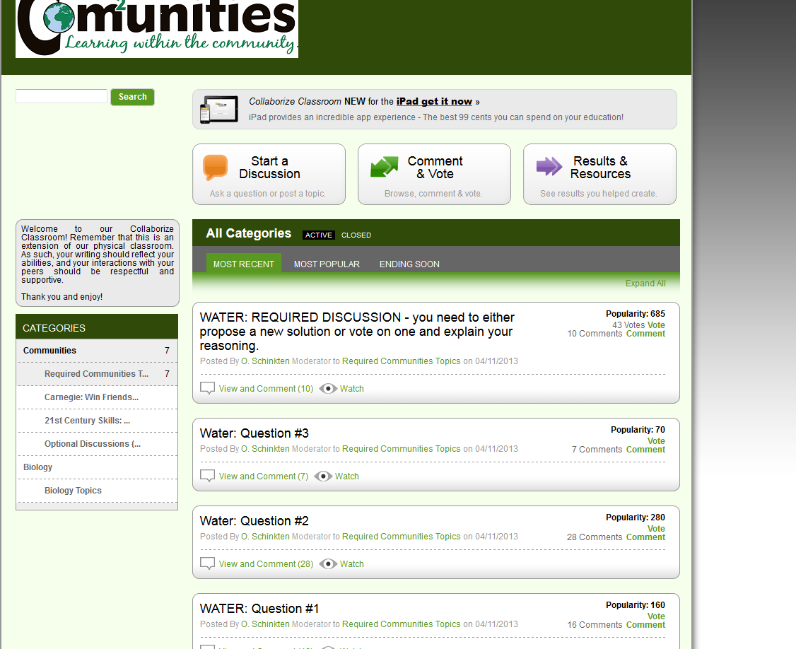 The Official Blog of Communities School at Oshkosh North: Thursday ...