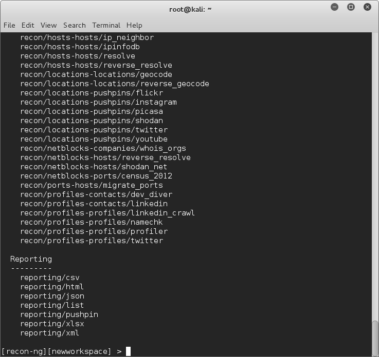 Penetration Testing Tools: Recon-ng