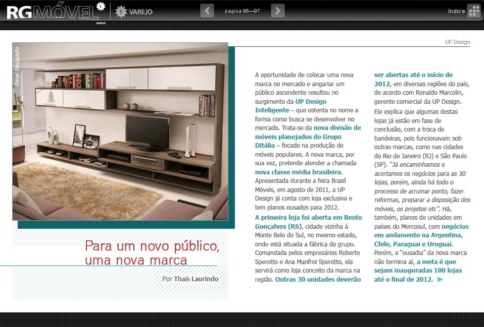 Conceito da UP Design Inteligente é destacado em matéria na RG Móvel ...