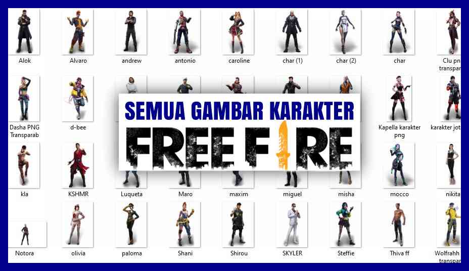 Kumpulan Gambar Karakter Free Fire Keren Terlengkap | Download Dalam ...