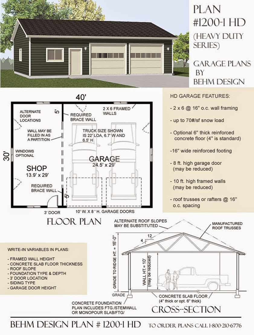 Garage Plans Blog - Behm Design - Garage Plan Examples: Garage Plan ...