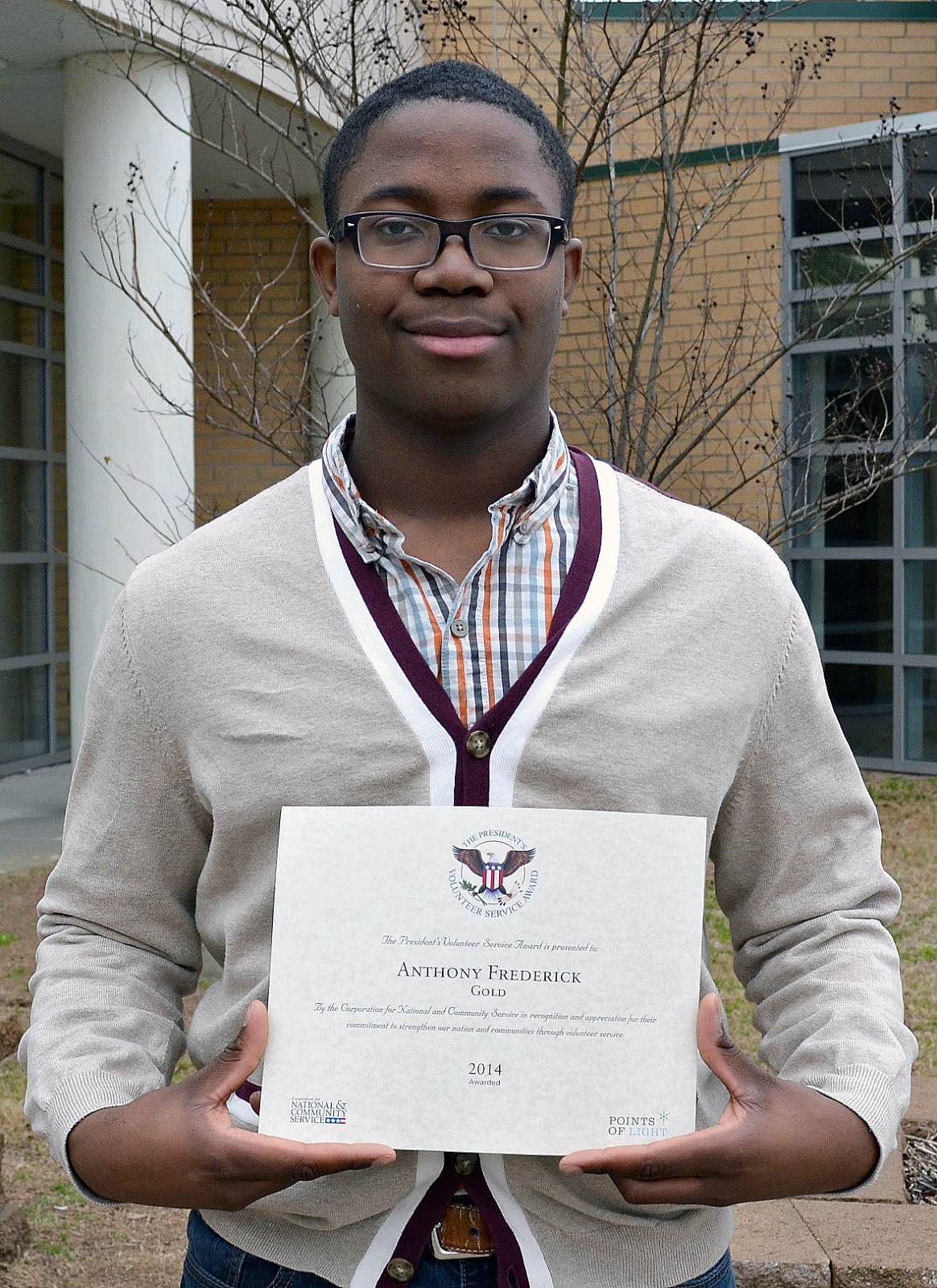 Viking Update: Anthony Frederick Receives President's Volunteer Service ...