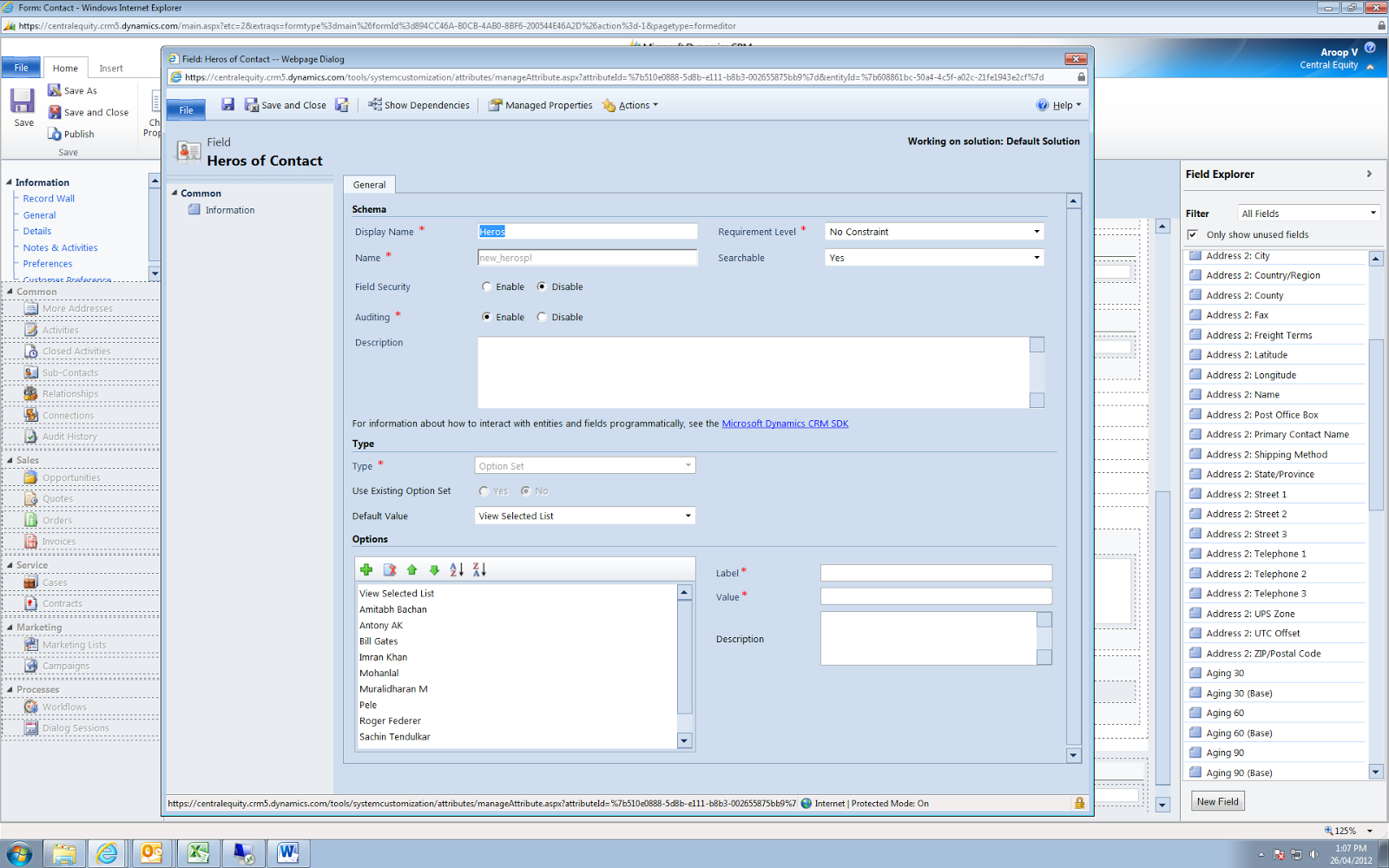 Multi Select Picklist In Ms Dynamics Crm 2011 Microsoft Dynamics Crm