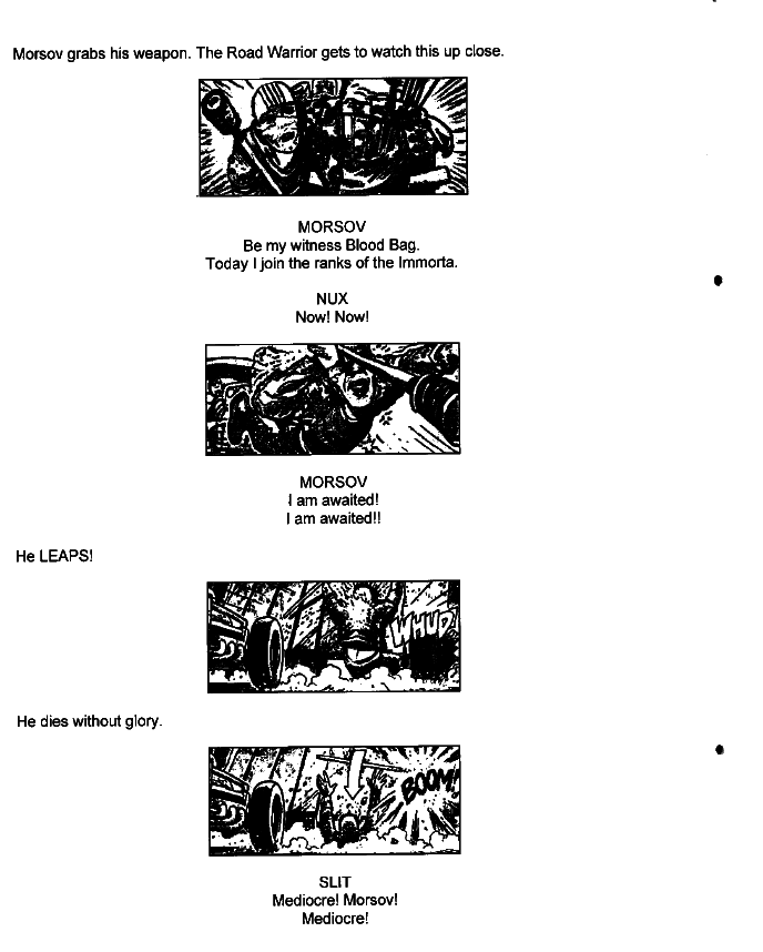 SERIZ: FURY ROAD - STORYBOARD 2002