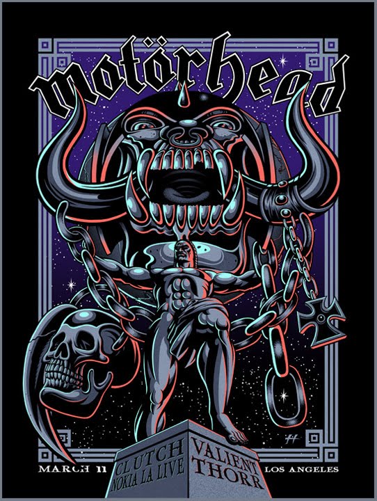 INSIDE THE ROCK POSTER FRAME BLOG: New MOTORHEAD poster from Justin Hampton
